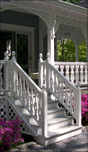 Photos of Handrails, Subrails, and Bottom Rails on Porches from Vintage ...