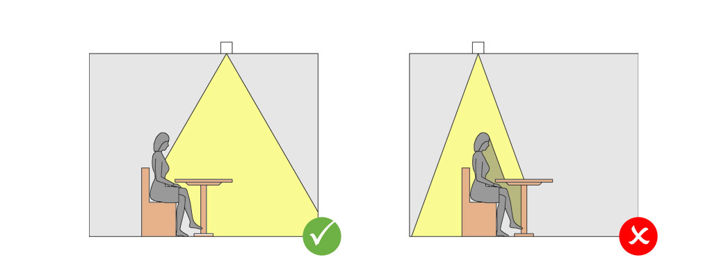Arranging Downlights for Task Lighting