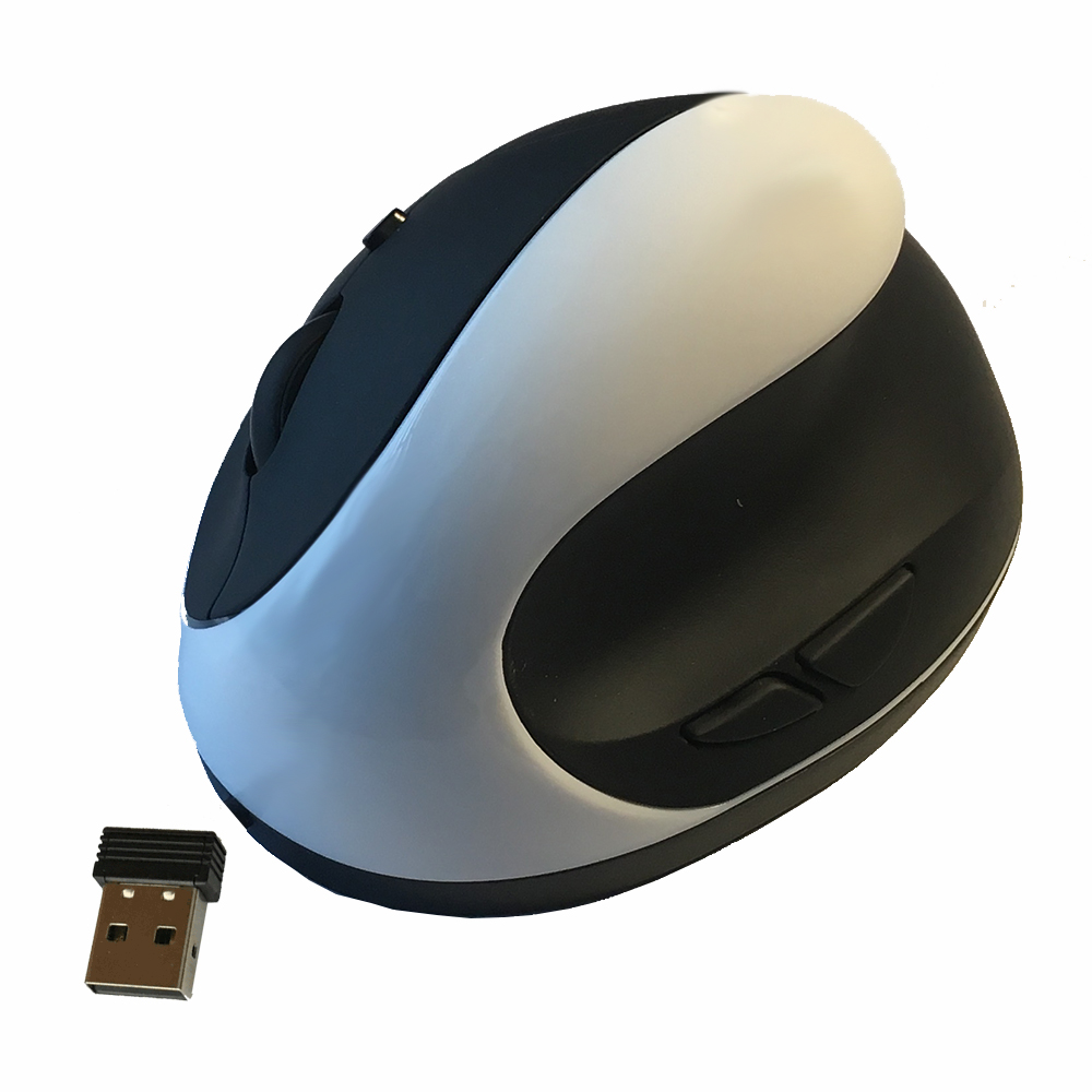 Comfi II Wireless Ergonomic Computer Mouse in Black or White