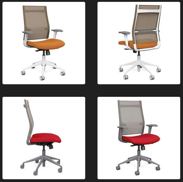 SitOnIt Seating WIT Chair | High Back WIT Task Chair - 2223