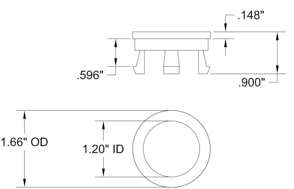 Replacement 1" Snap-in Floating Weight Stack Plate Bushings