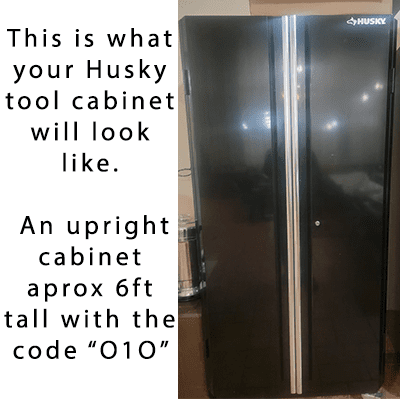 Husky Upright Tool Cabinet 010 Key