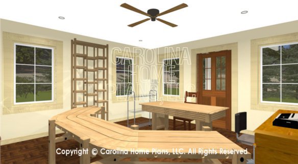 3D Images For CHP-GAR-262-AD | Garage-Workshop 3d House Plan Views