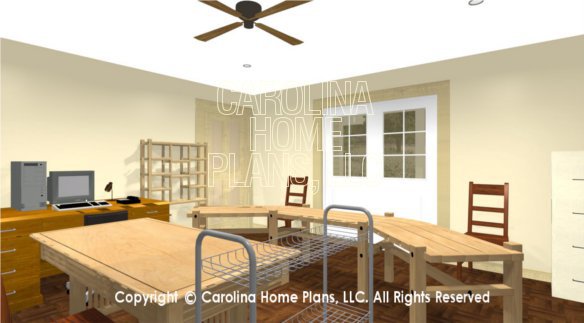 3D Images For CHP-GAR-262-AD | Garage-Workshop 3d House Plan Views