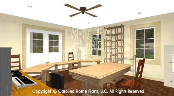 3D Images For CHP-GAR-262-AD | Garage-Workshop 3d House Plan Views