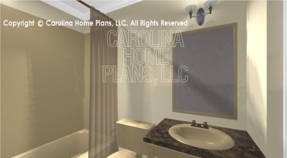 3D Images For CHP-GAR-841-AD | Garage-Apartment 3d House Plan Views