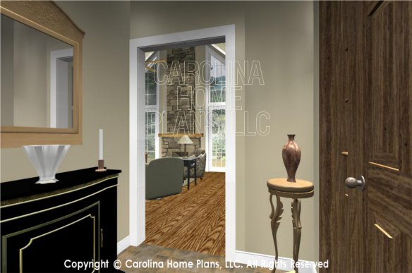 3D Images For CHP-SG-1096-AMS | Small Craftsman Cottage 3D House Plan Views