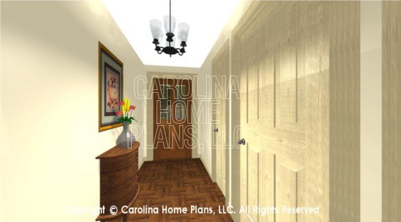 3D Images For CHP-SG-1280-AA | Small Country Cottage 3D House Plan Views