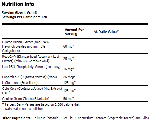 NOW Foods Brain Elevate - 120 VCaps