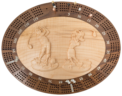 Tee Time Golf Course Cribbage Boards