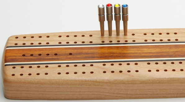 Cocobolo Cribbage Board and Domino Scoreboard